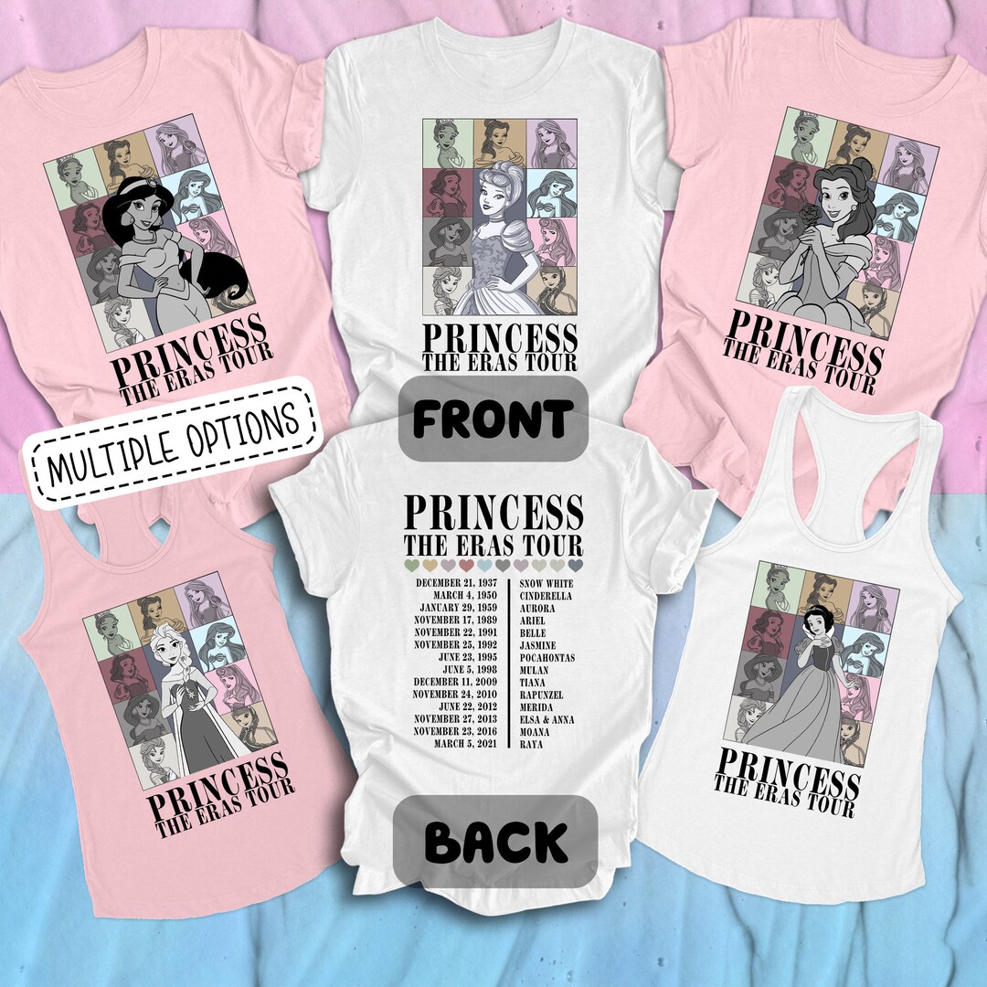 Disney Princess Tank Top, Disney Princess Eras Tour Tank Top, Disney ...