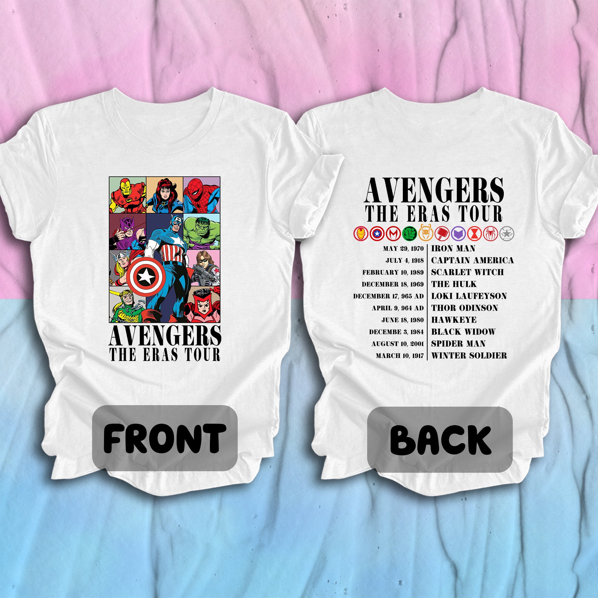 Avengers Eras Tour Shirt, Marvel Eras Tour Shirt, Disney Eras Tour ...