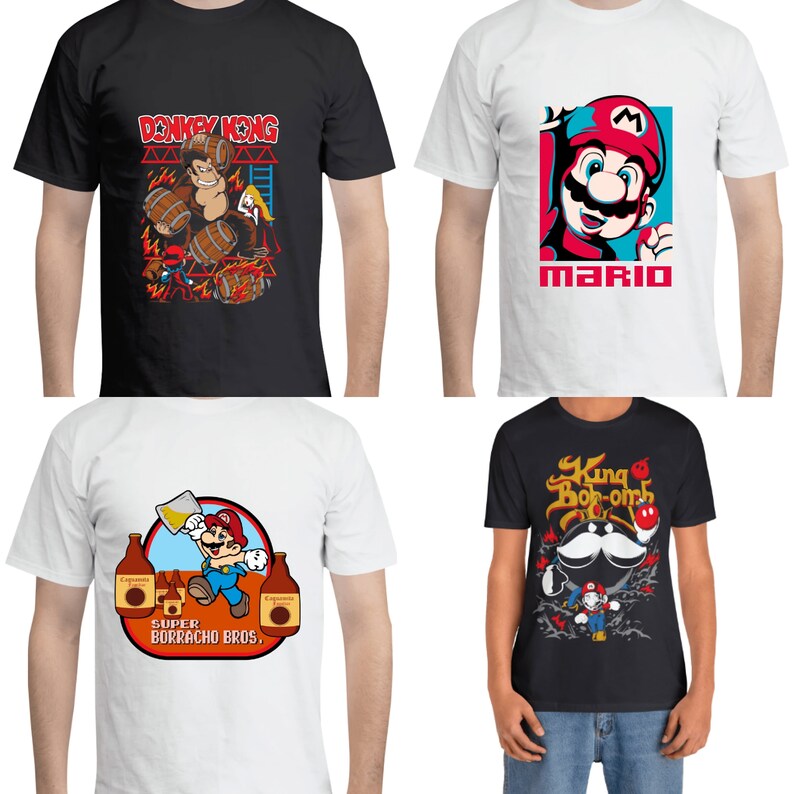 Mario Bros Premium Shirt Designs POD Ready - Etsy