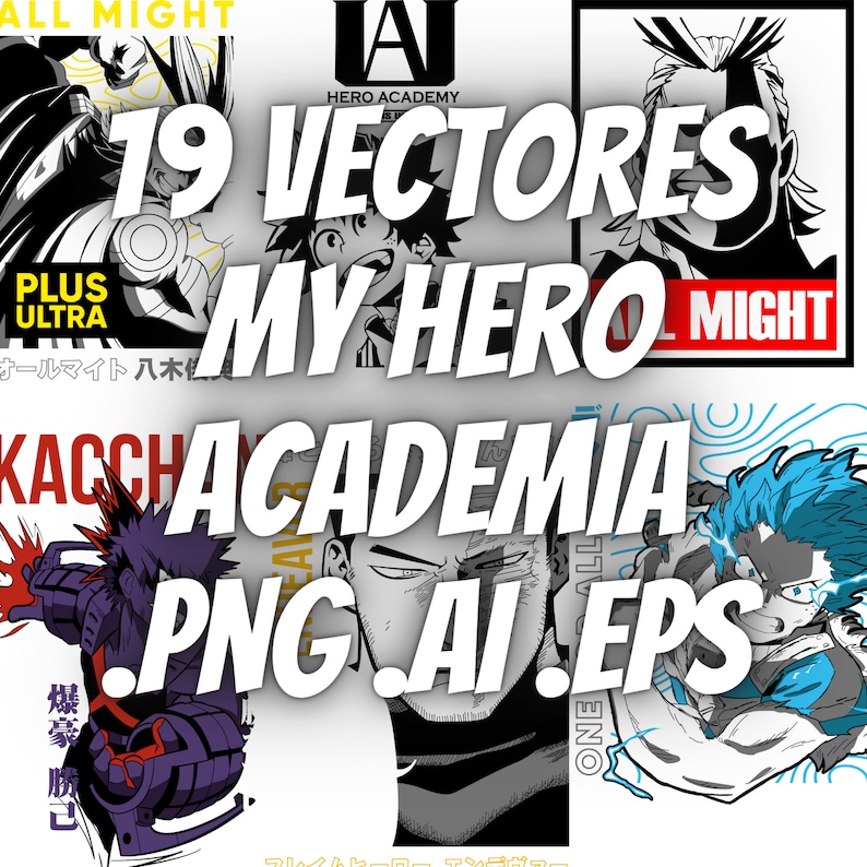 My Hero Academy Anime Designs POD READY - Etsy