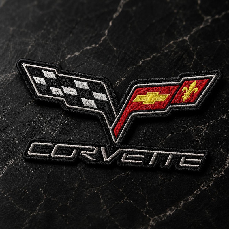Corvette Embroidery Design | PES, DST, JEF | Machine Embroidery File ...