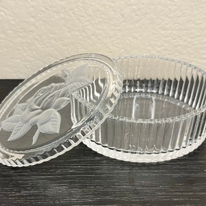 Vintage Teleflora Crystal Trinket/jewelry Dish - Elegant Design - Etsy