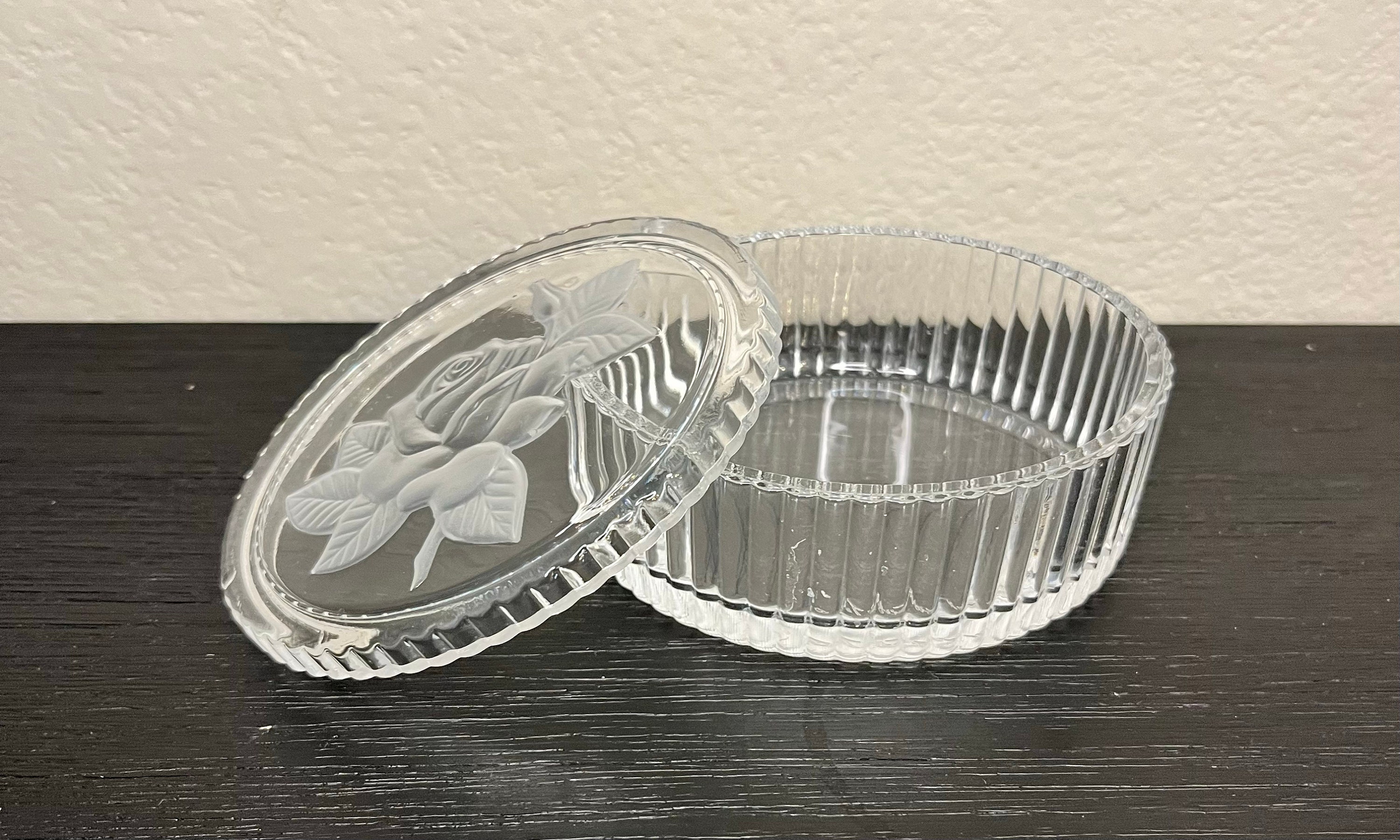 Vintage Teleflora Crystal Trinket/jewelry Dish - Elegant Design - Etsy