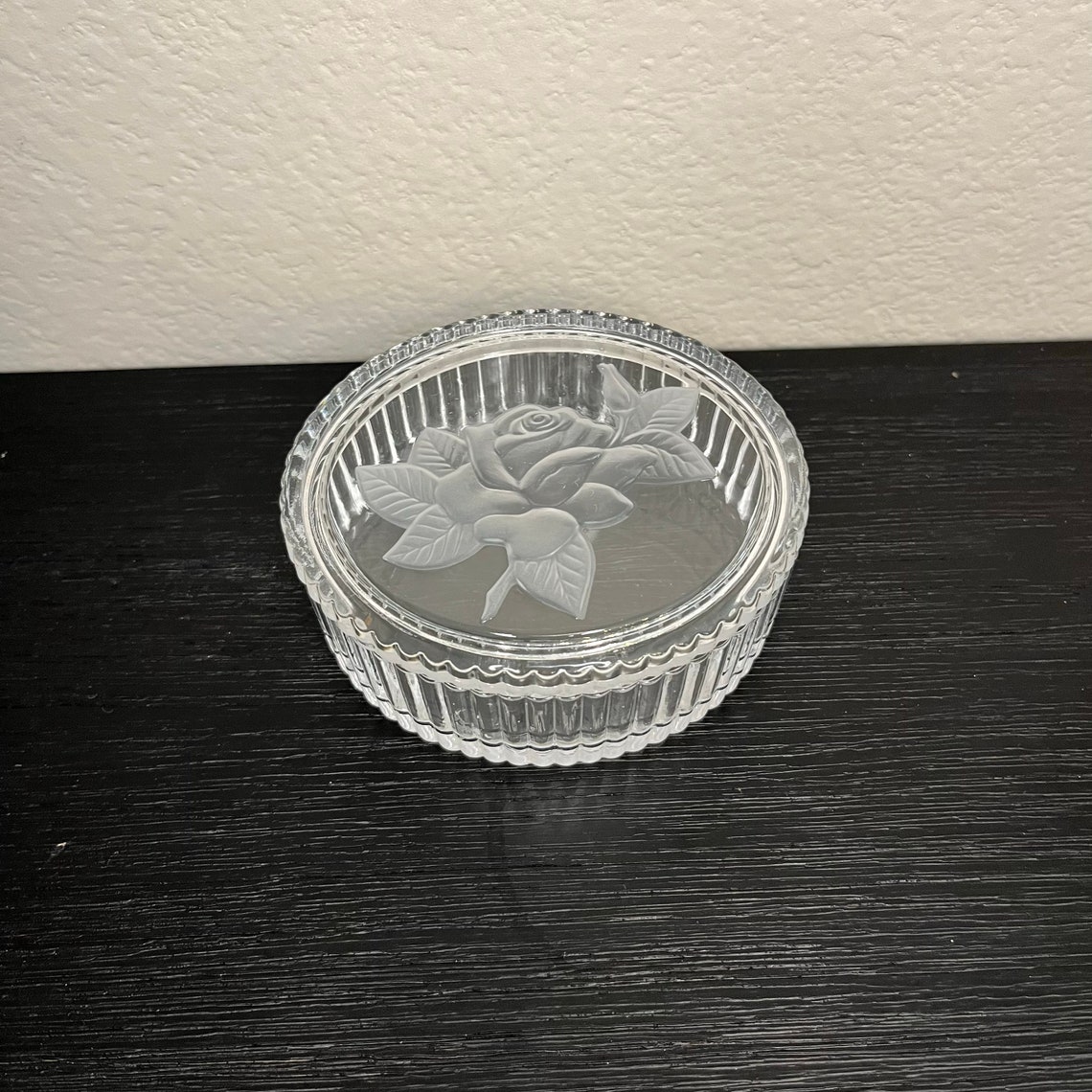 Vintage Teleflora Crystal Trinket/jewelry Dish - Elegant Design - Etsy