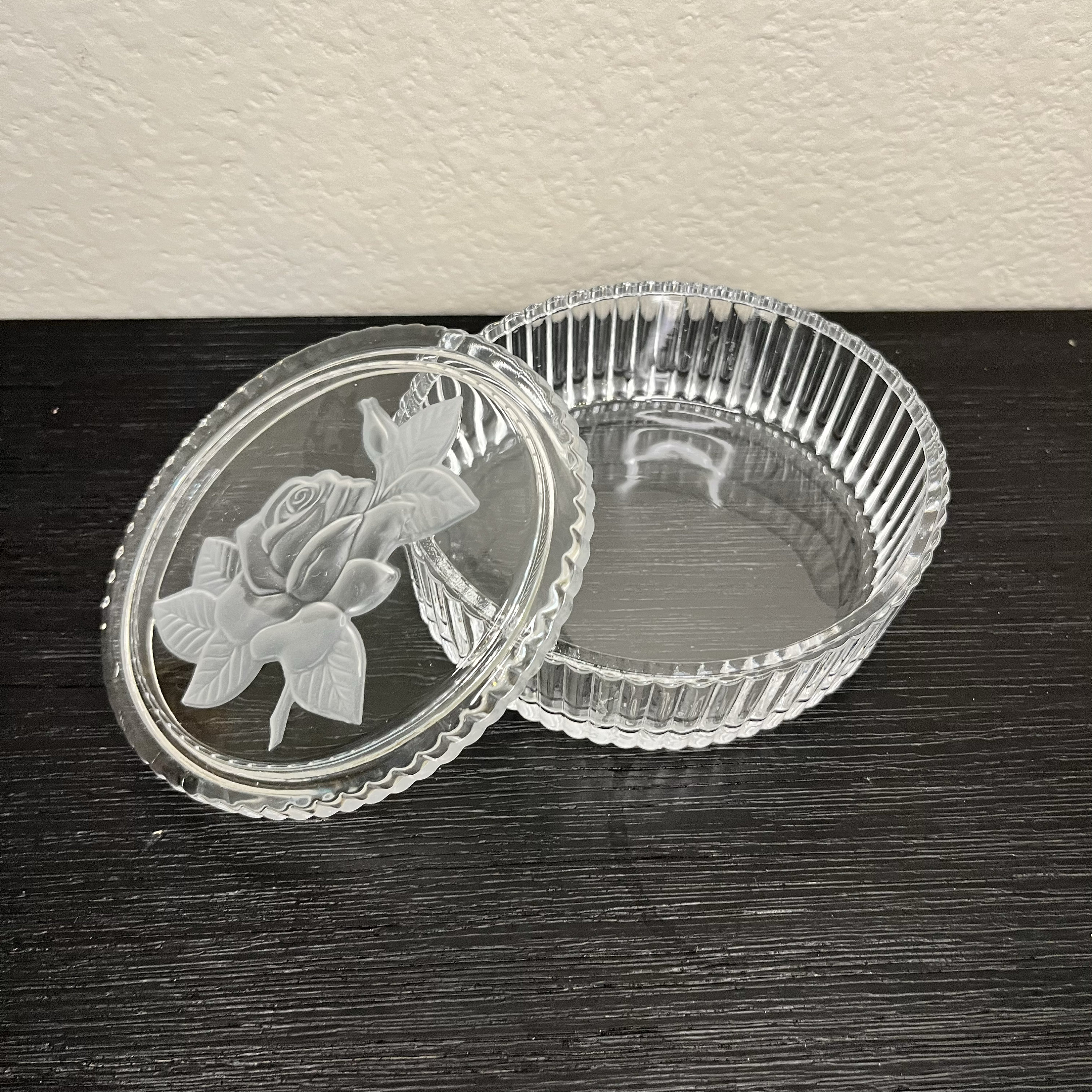 Vintage Teleflora Crystal Trinket/jewelry Dish - Elegant Design - Etsy