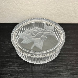 Vintage Teleflora Crystal Trinket/jewelry Dish - Elegant Design - Etsy