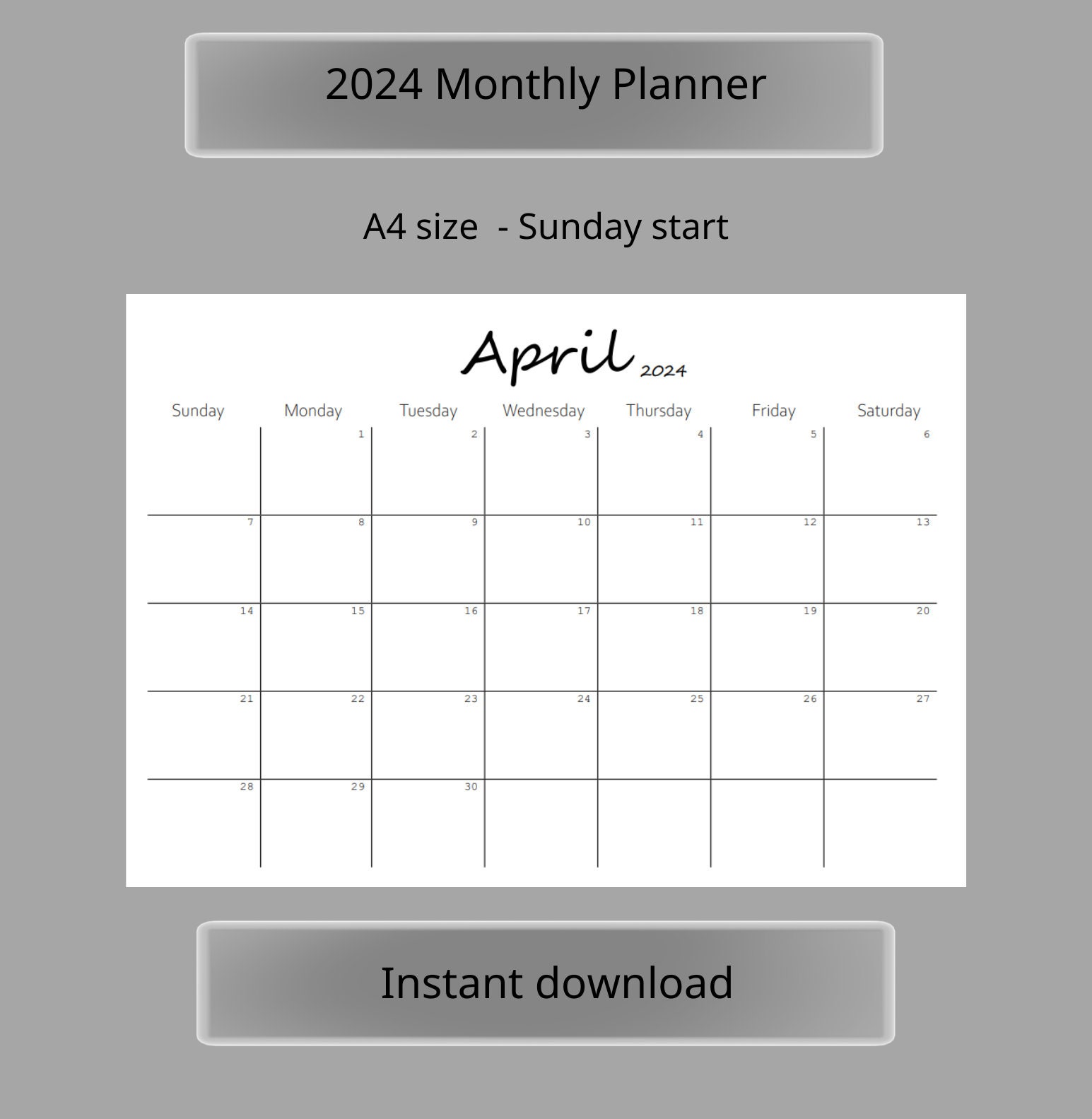 2024 Calendar Digital Planner 2024 Printable Planner for 2024 Year ...