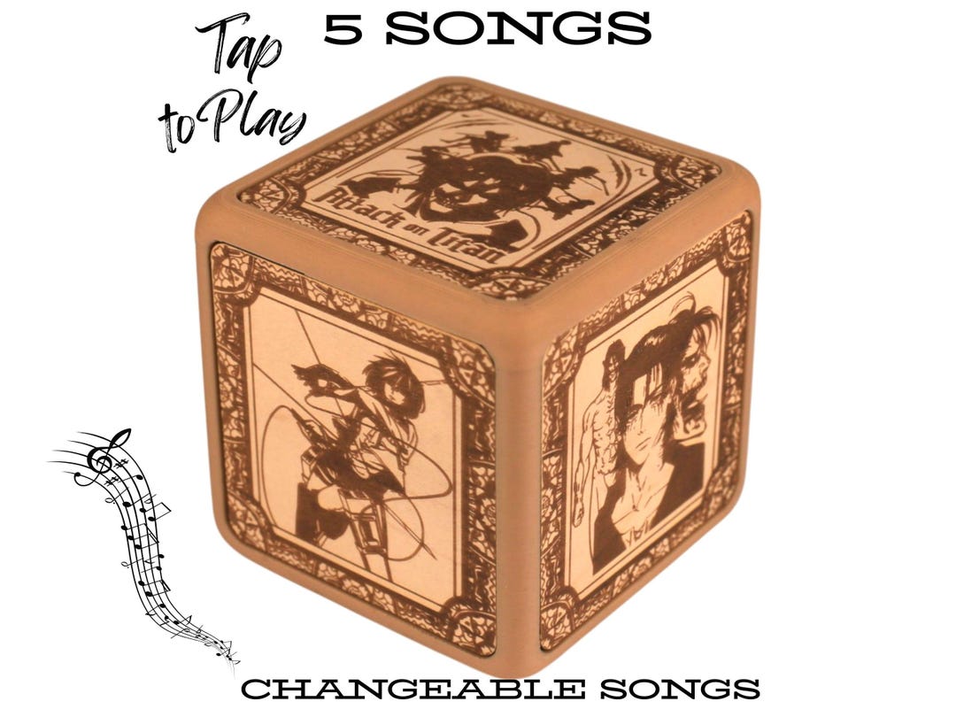 Handmade Attack on Titan Music Box | Tap-to-play | Anime Collector Gift ...