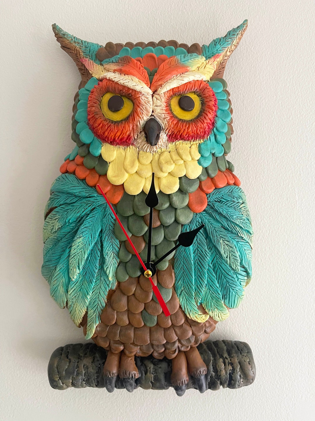 Owl Wall Clock - Etsy