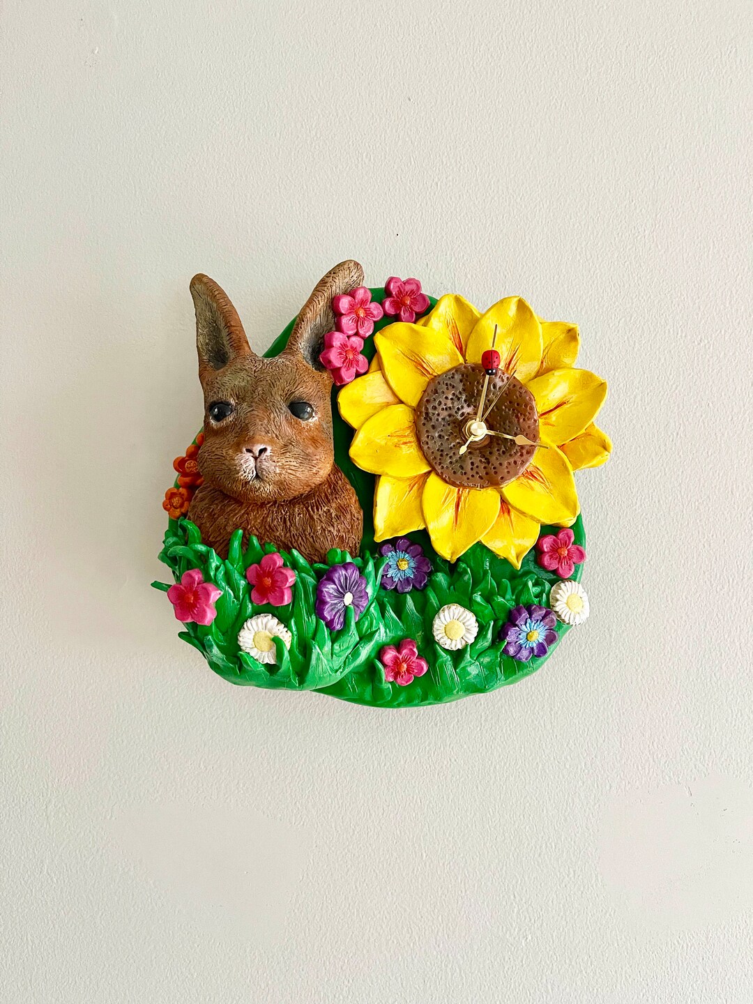 Sunny Bunny Wall Clock - Etsy