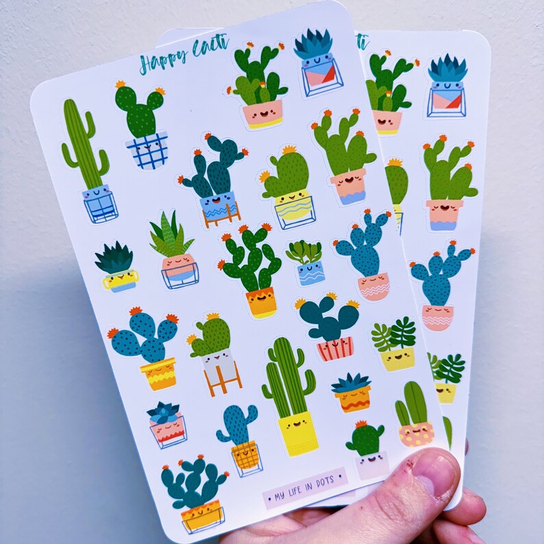 Cacti Sticker Sheets - Etsy