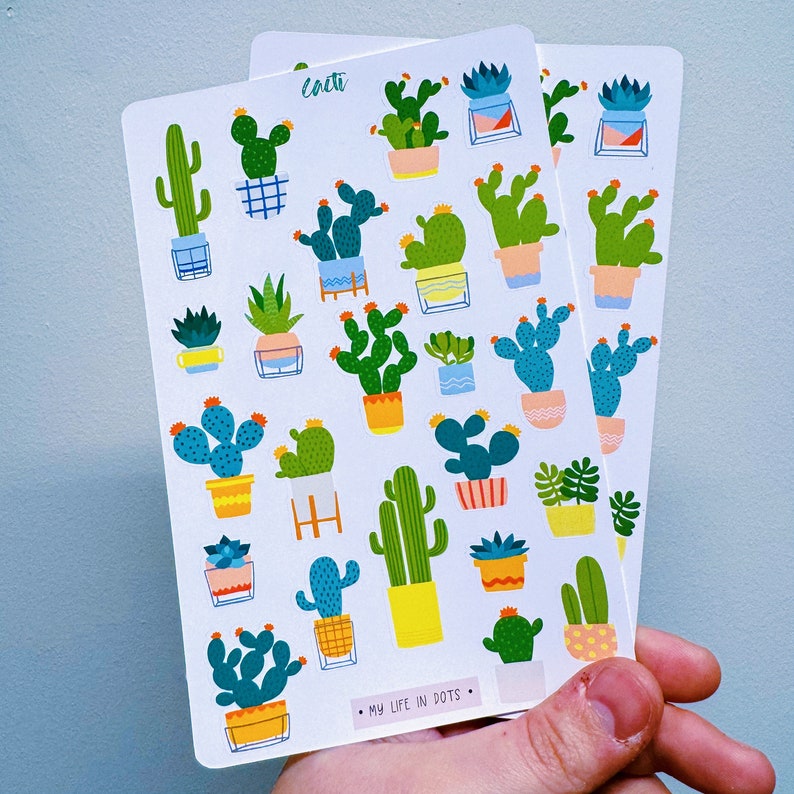 Cacti Sticker Sheets - Etsy