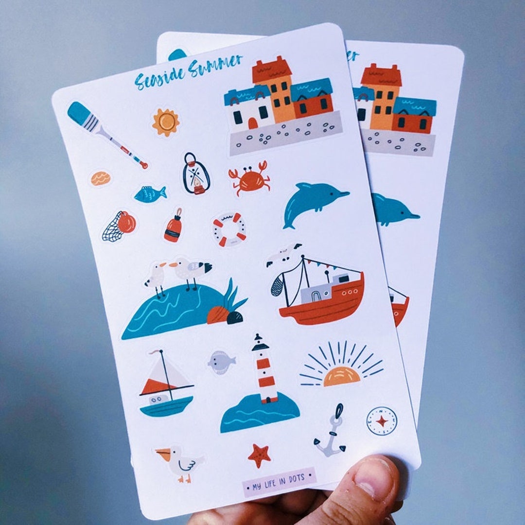 Ocean Themed Sticker Sheets - Etsy