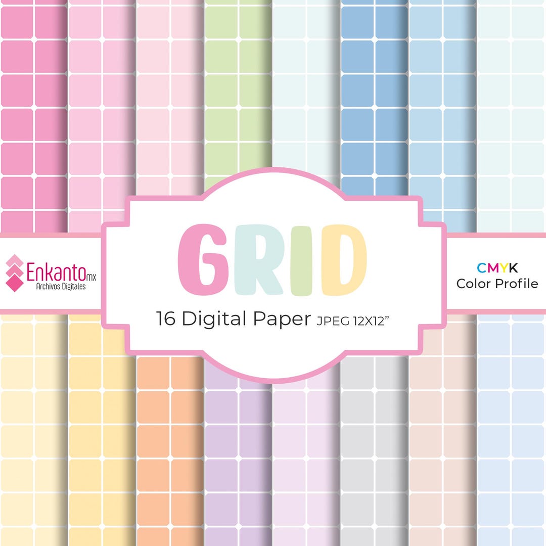 Grid Digital Paper Instant Download | JPEG - Etsy