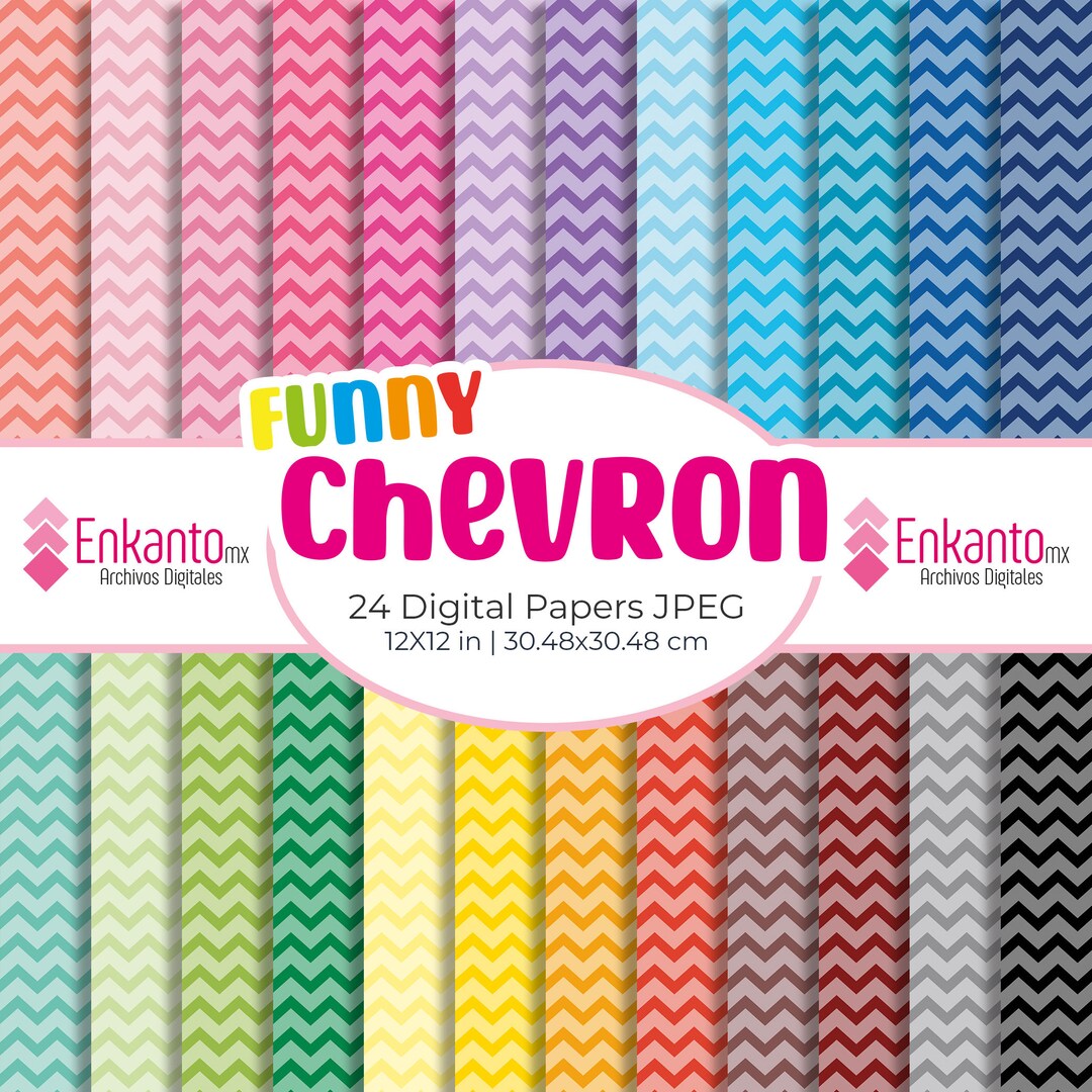 Funny Chevron Digital Paper Instant Download | JPEG - Etsy