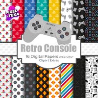 Blue & Black Digital Gaming Papers/backgrounds - Etsy