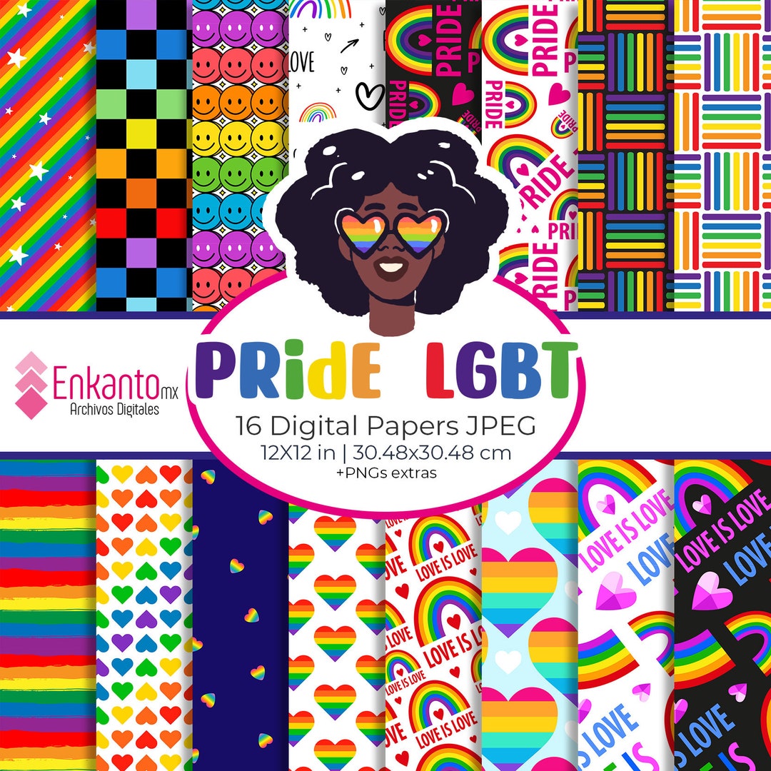 Pride LGBT Digital Paper Instant Download | JPEG - Etsy