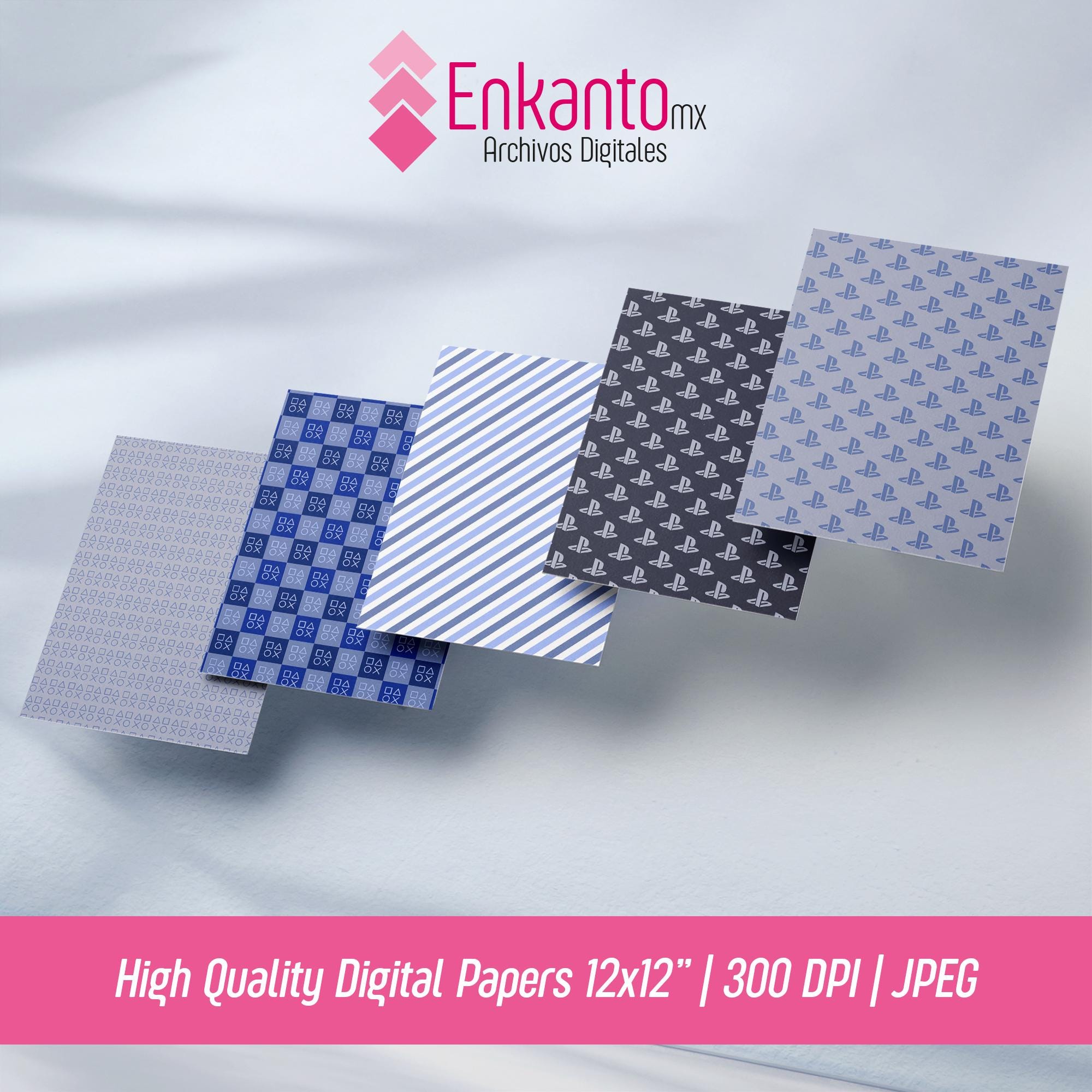 Modern Videogame Console Digital Paper + Clipart Instant Download ...