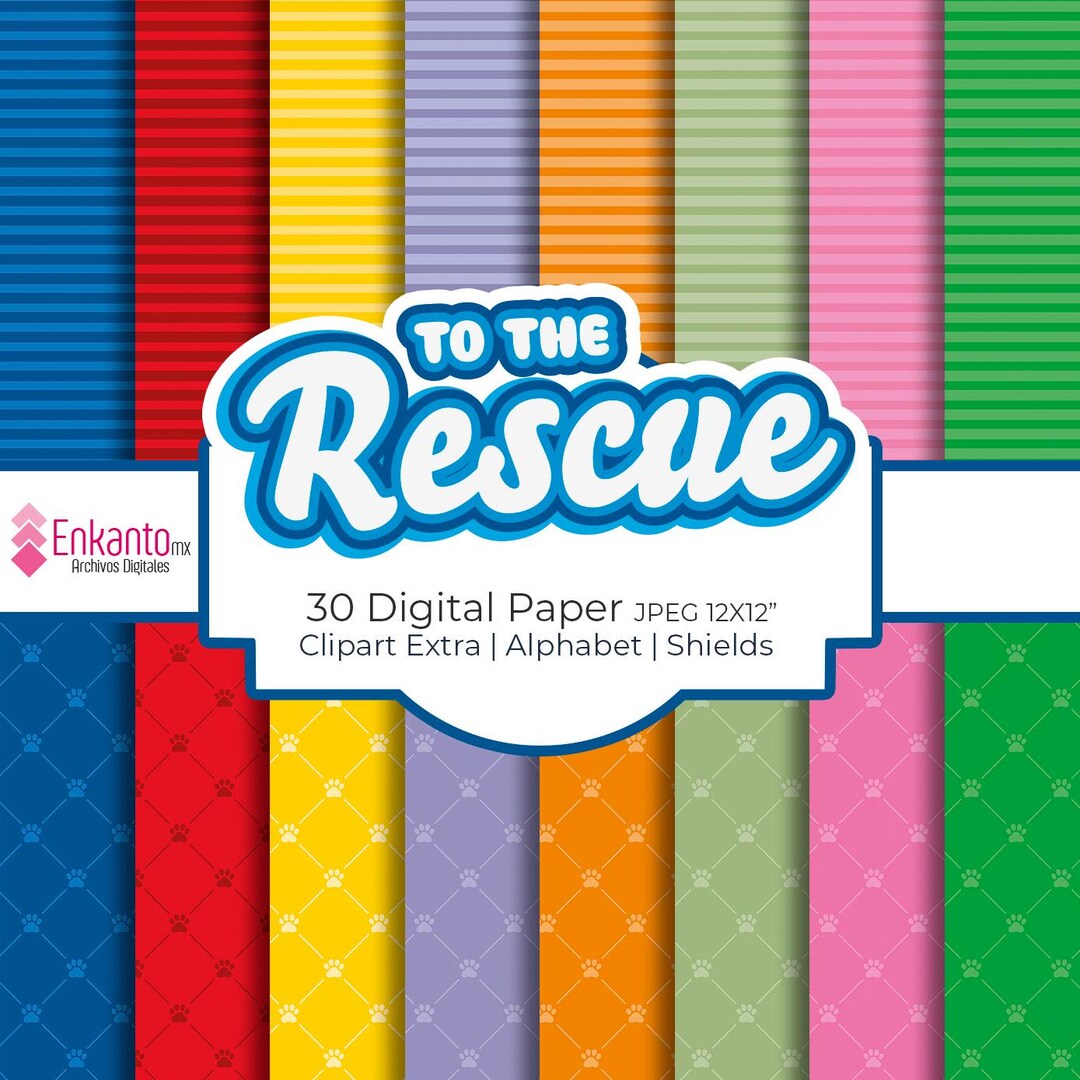 To the Rescue Digital Paper + Clipart Instant Download | JPEG - Etsy