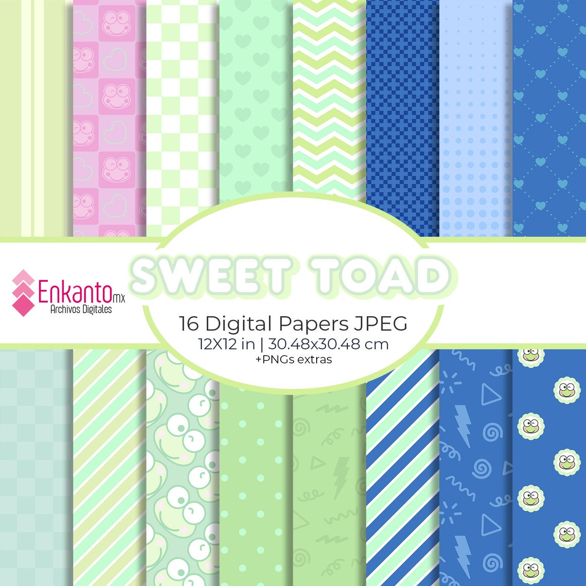 Sweet Toad Digital Paper Instant Download JPEG - Etsy
