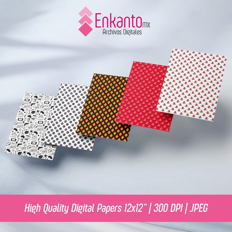 Retro Video Game Console Digital Paper + Clipart Instant Download ...
