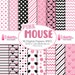 Pink Mouse Digital Paper + Cliparts Instant Download | JPEG - Etsy