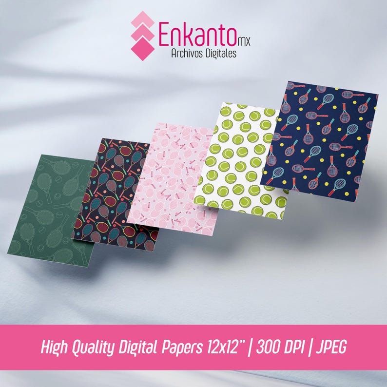 Tennis Digital Paper + Cliparts Pngs Instant Download | JPEG - Etsy