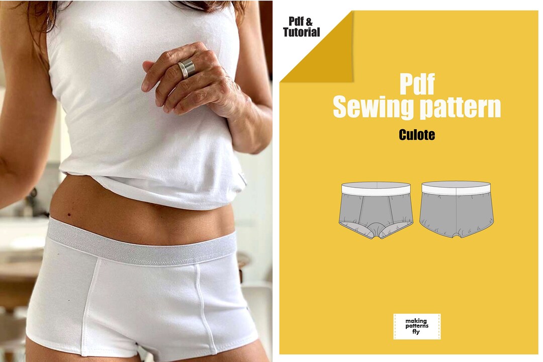 Digital Sewing Pattern Culote Panties, Pdf Pattern for Women's Boxer ...