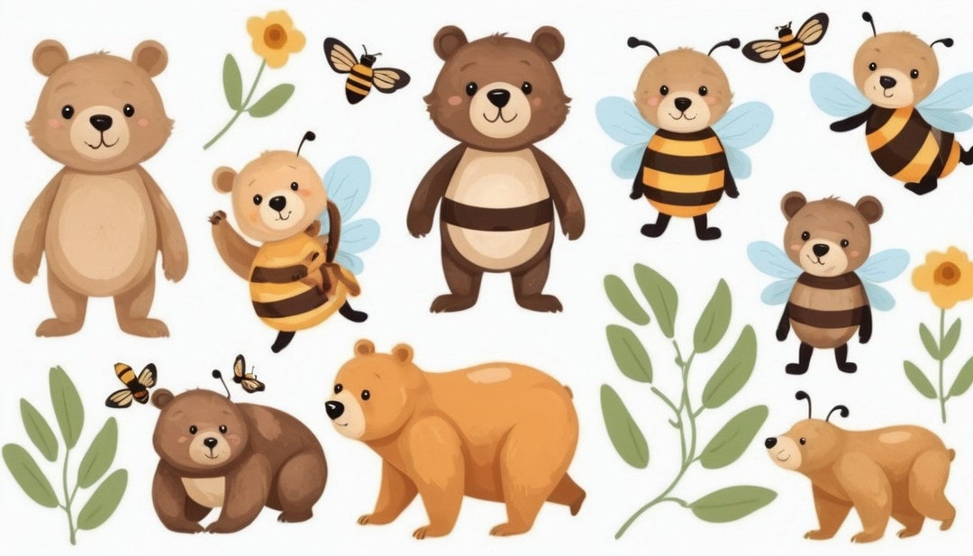 Digital Clipart With Bears - Etsy