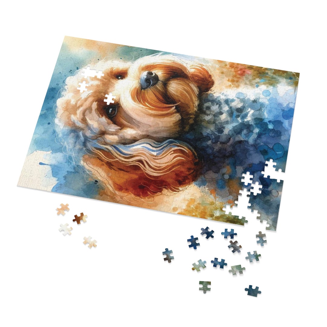 Ai-generated Watercolour Puzzle Cockapoo Choose Your Challenge 252 or ...