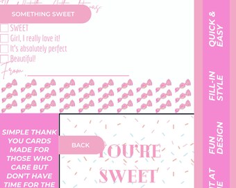 Tween Teen Fill-in-the-blank Simple Modern Sneaker Theme Thank You 5*7 ...