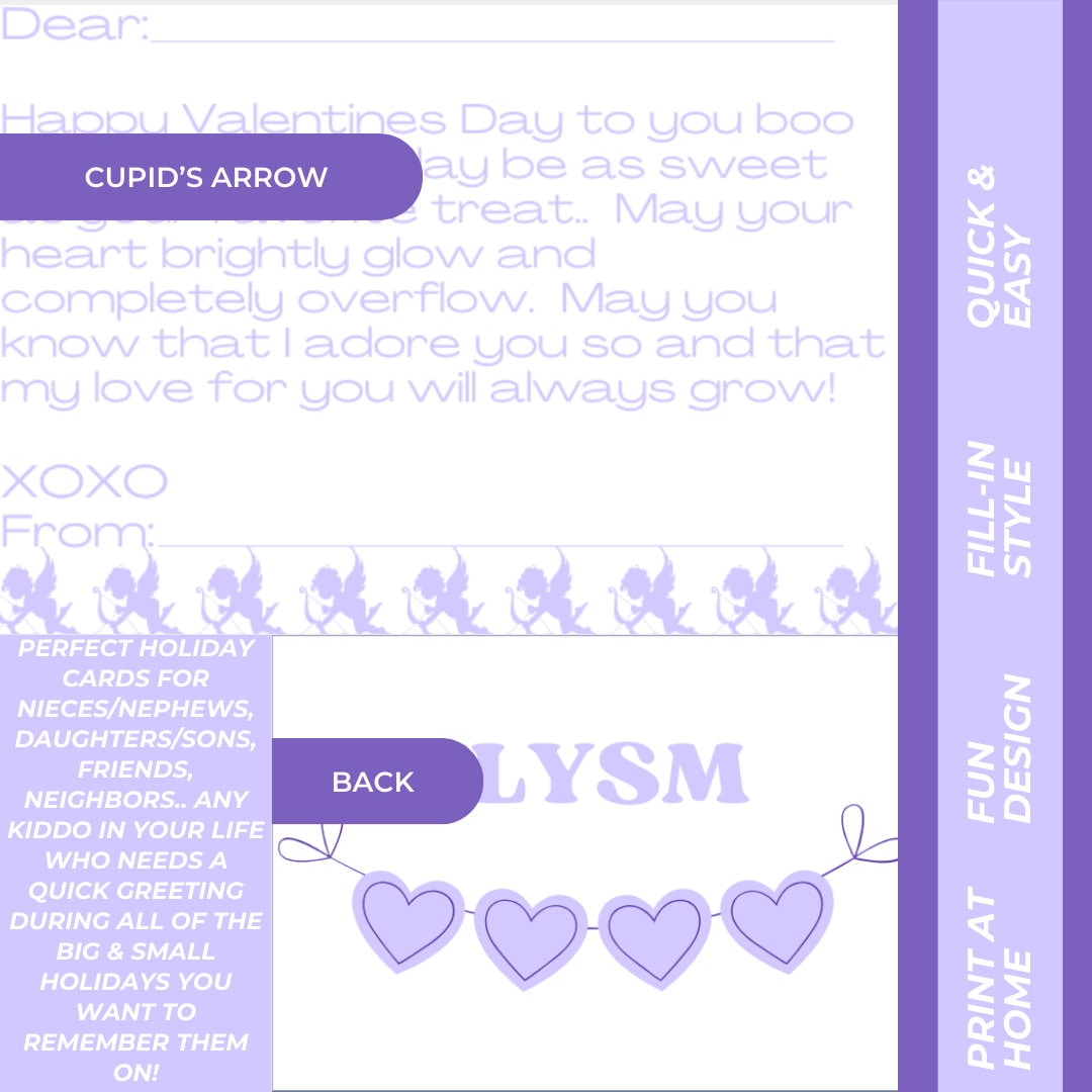 Valentine Fill-in-the-blank Note Card - Printable (digital Download) - Etsy