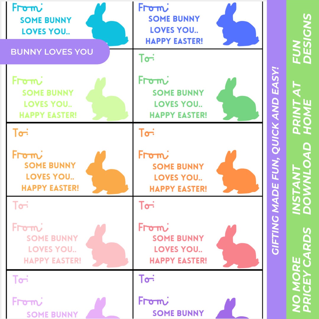 Easter Gift Tags - Printable (digital Download) - Etsy