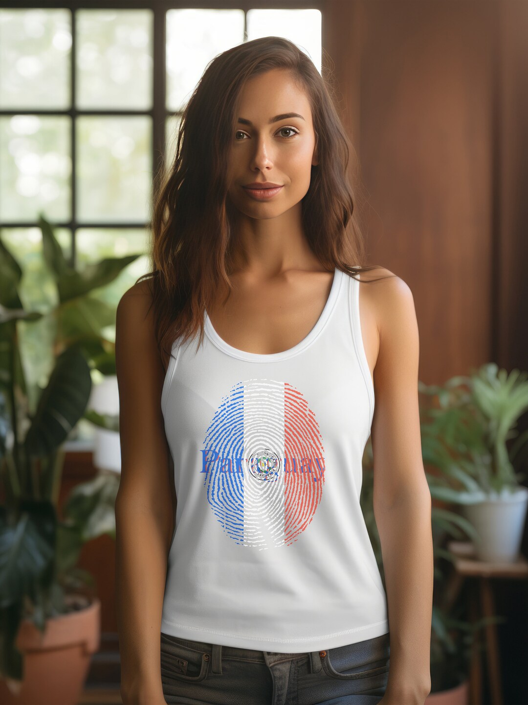Women's Paraguay Tank Soccer Shirt for Her Gift for Gf Next Level 1533 ...