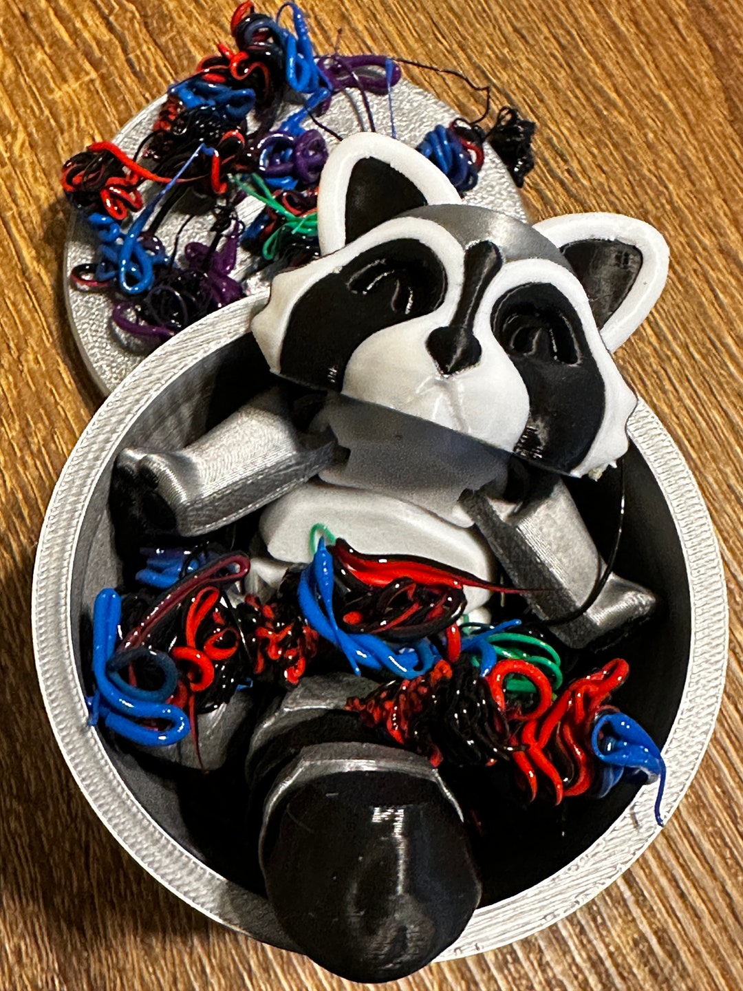 Trash Panda - 3D Printed Articulating Racoon With Trash Can - Etsy