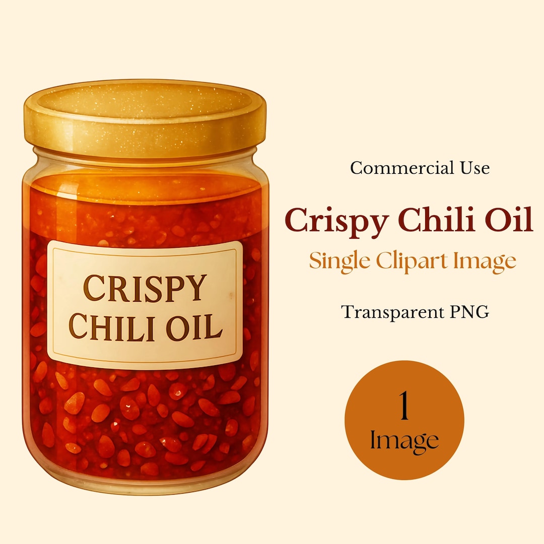Crispy Chili Oil Clipart PNG, Single Image, Watercolor Asian Food ...