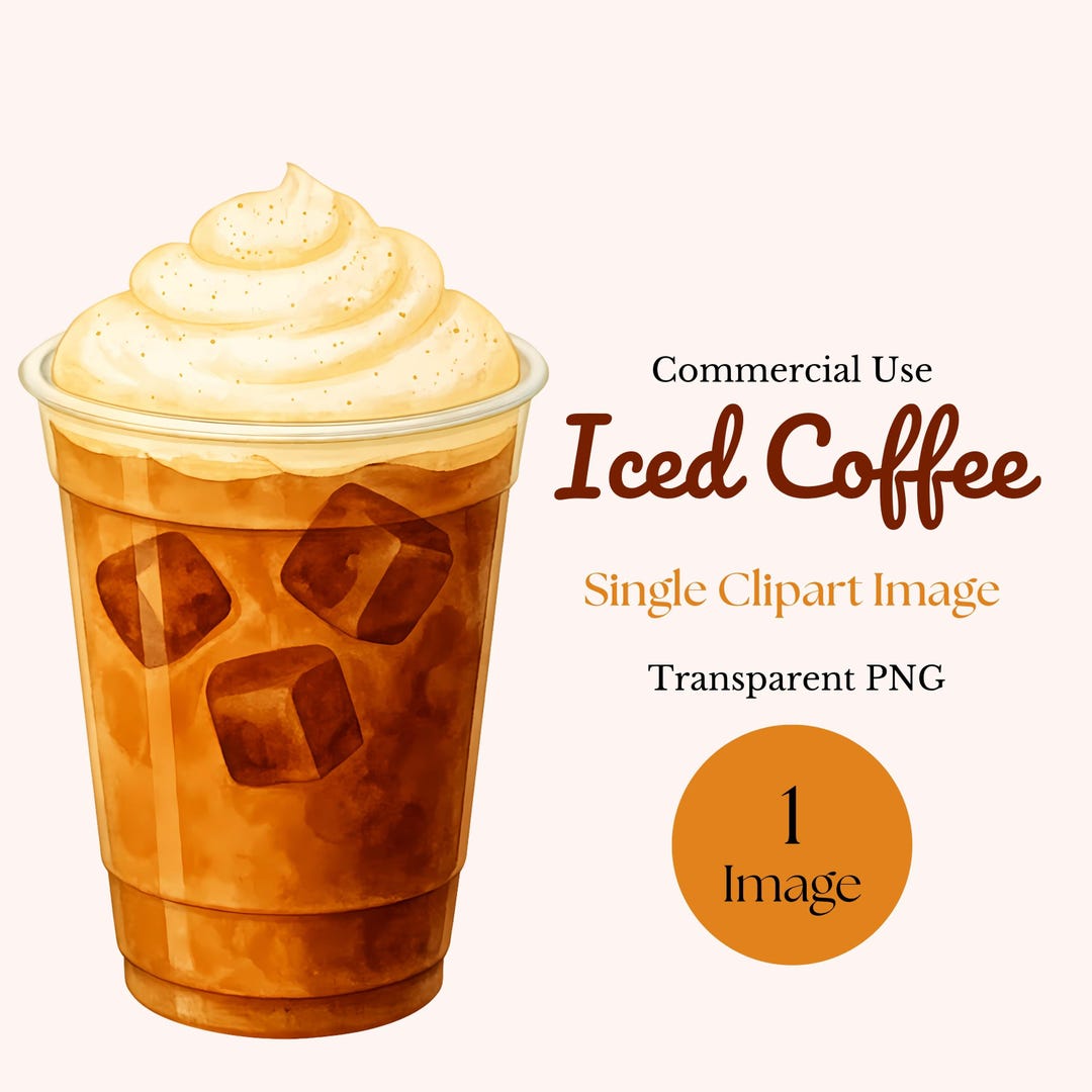 Iced Coffee Clipart, Coffee Lover PNG, Whipped Drink Illustration, Cute ...