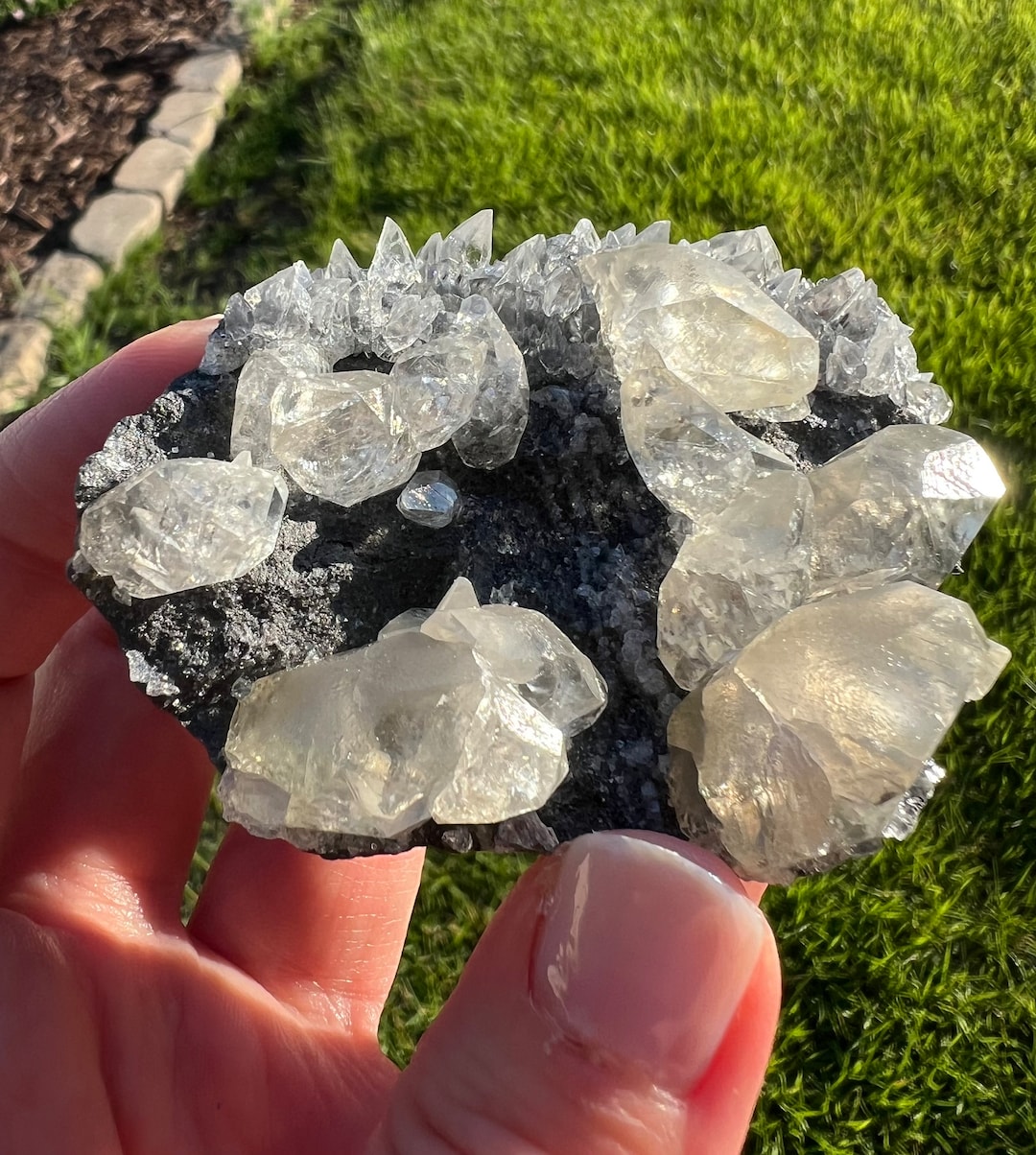 UV Reactive Diamond Calcite on Matrix From Anhui Province, China Rocks ...