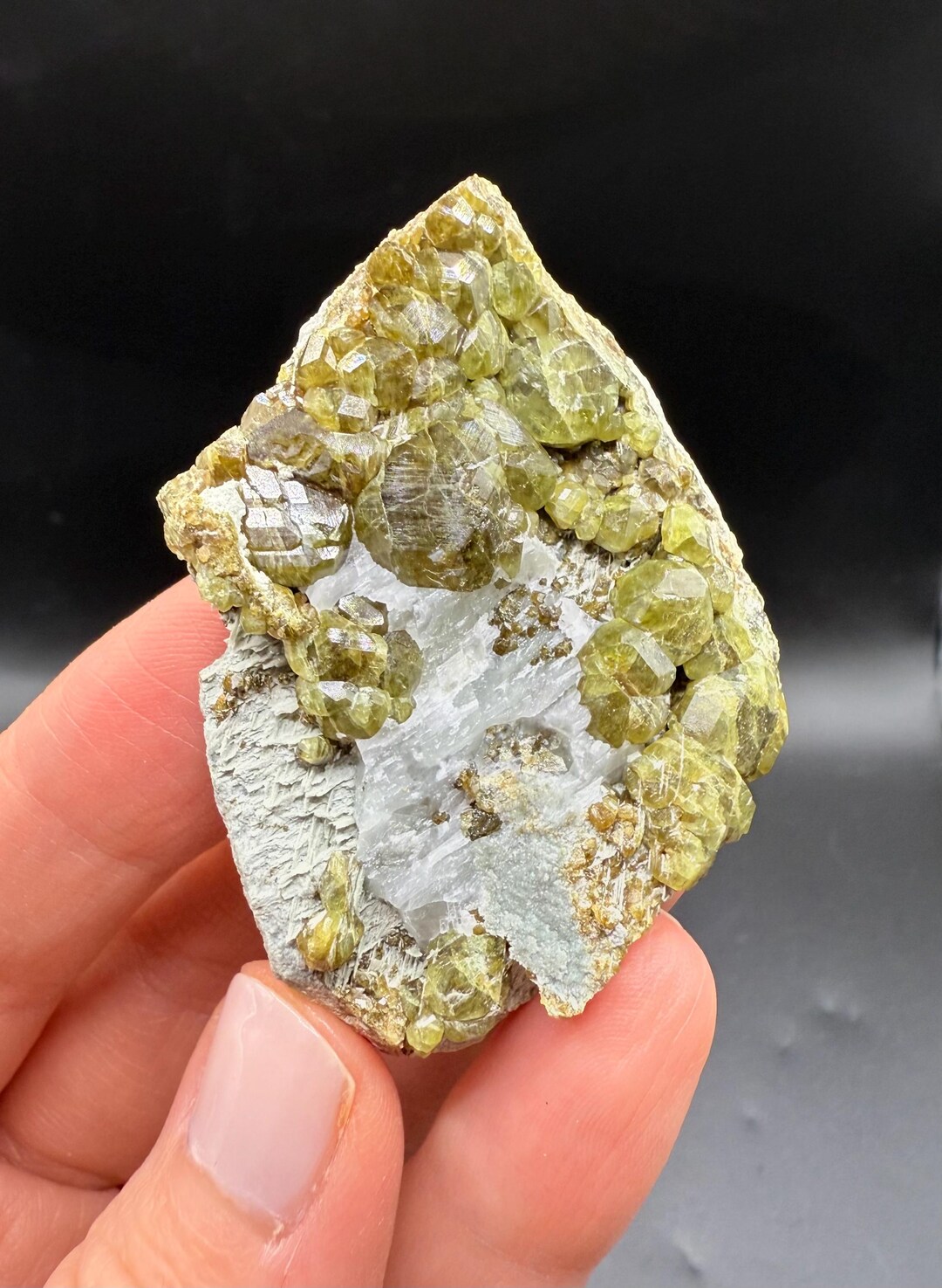 Veracruz Demantoid Garnet Specimen: Green Andradite Crystal on Matrix ...