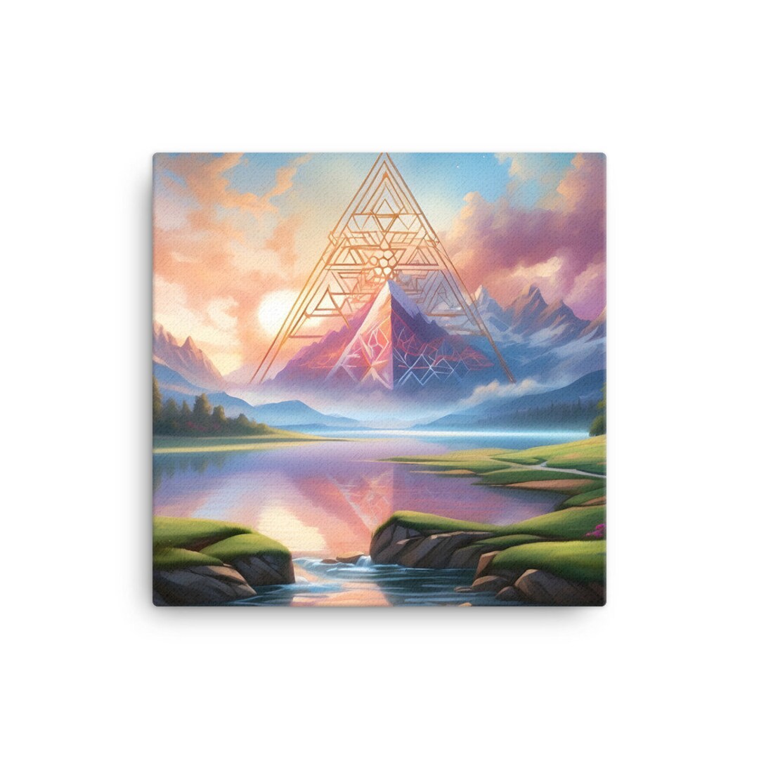 Mount Sacred Geo Blessed Spiritual Canvas Wall Art - Etsy