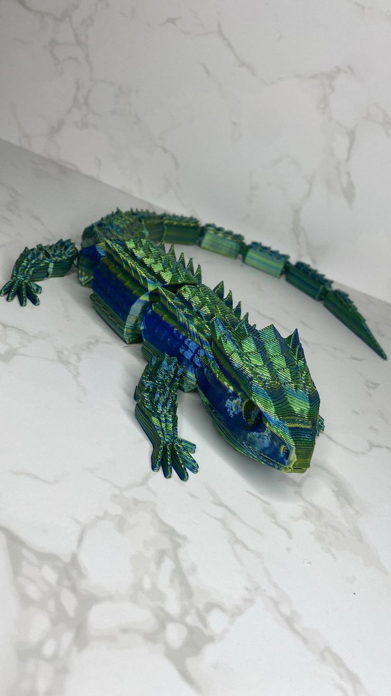 Articulated 3D Printed Skink Lizard Reptile Sensory Fidget Toy Desk Toy ...