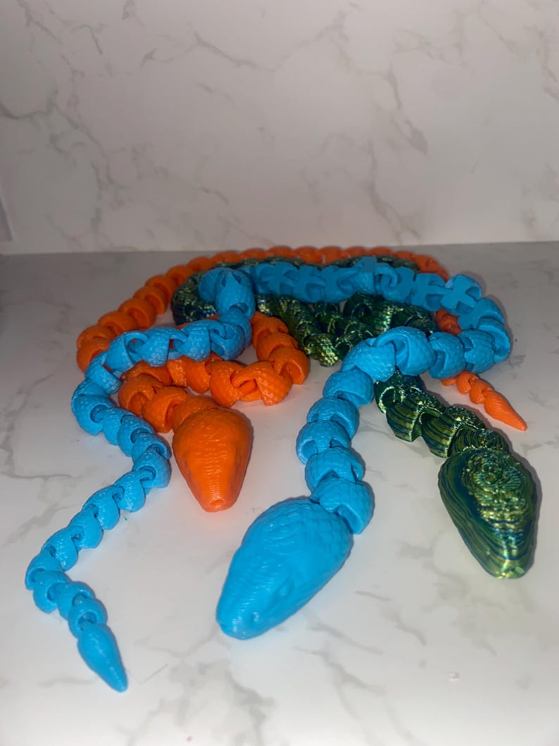Articulated Snake - 3D Printed - Sensory Fidget Toy - Reptile Gift - Etsy