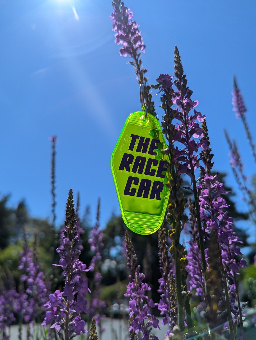 The Race Car - Motel Tag Keychain - Etsy
