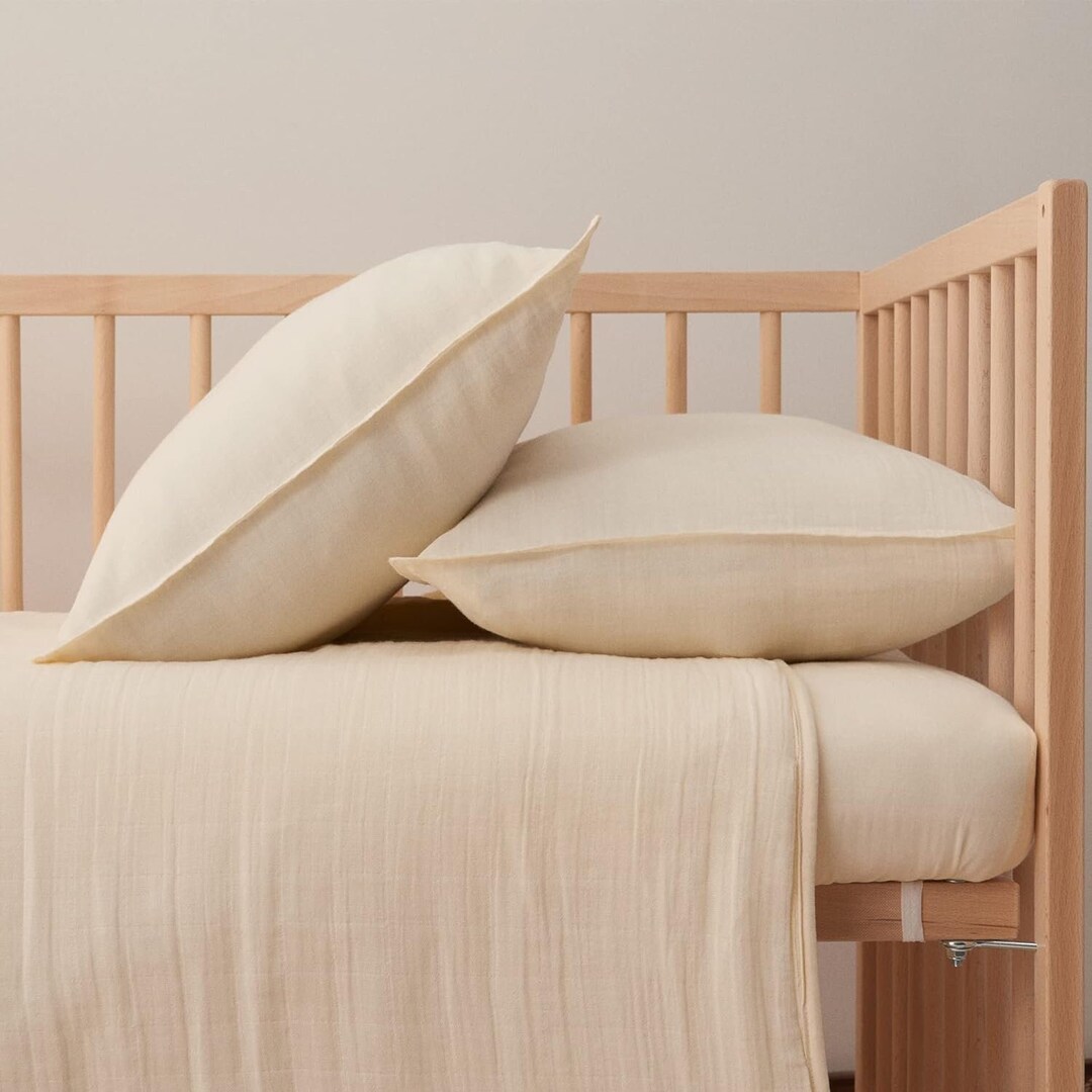 Organic Merino Wool Toddler Pillow 13x18x4.5 Cotton Pillowcase Crib ...