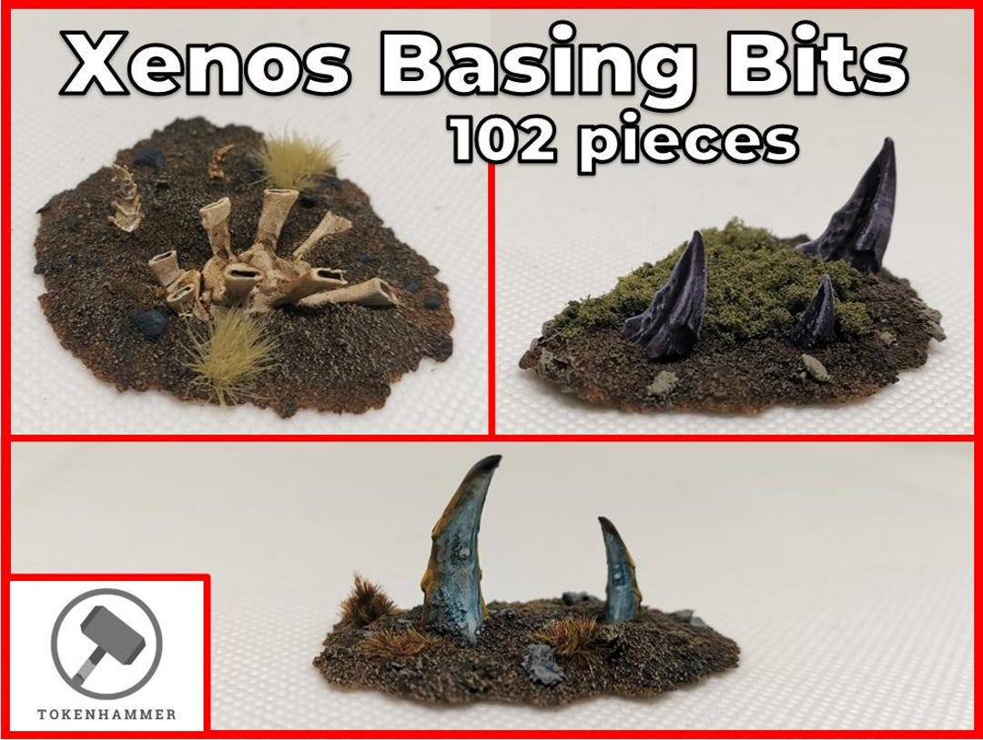 102 Piece Xenos Alien Basing Material Resin Bits for Use With Tyranids ...