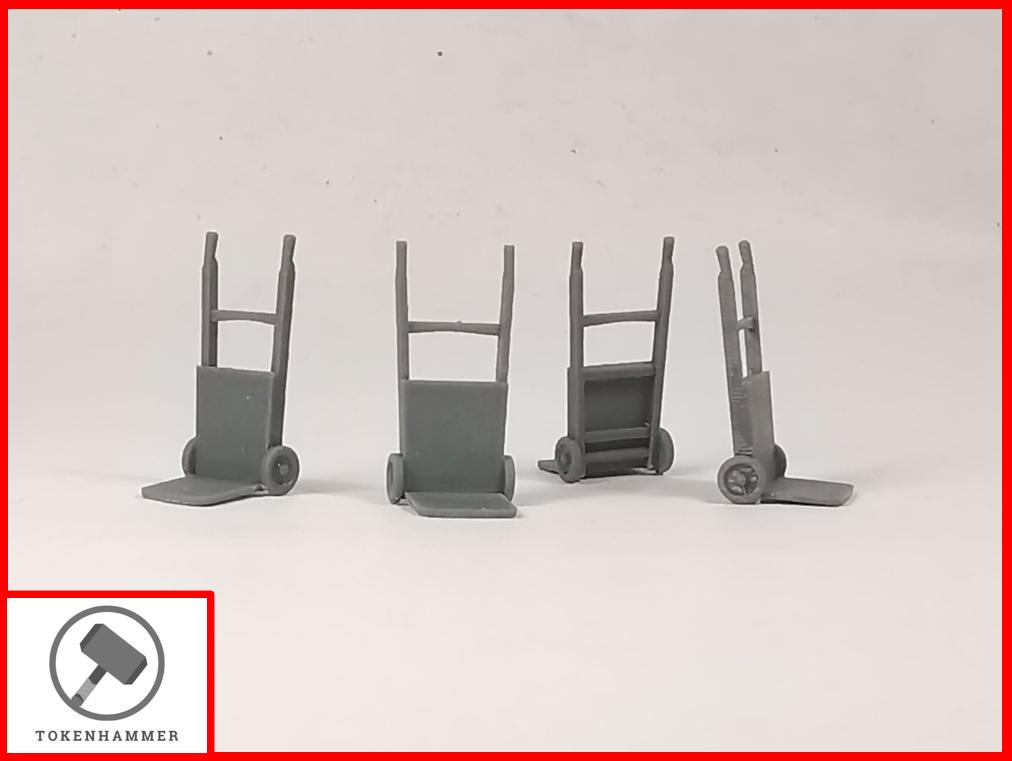 4 X Sack Barrow for OO Gauge Model Railway Scenery 1:76 00 Gauge 4mm ...