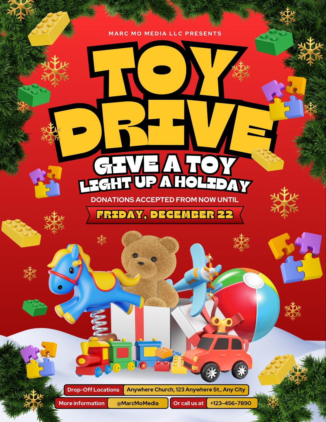 Toy Drive Flyer - Etsy