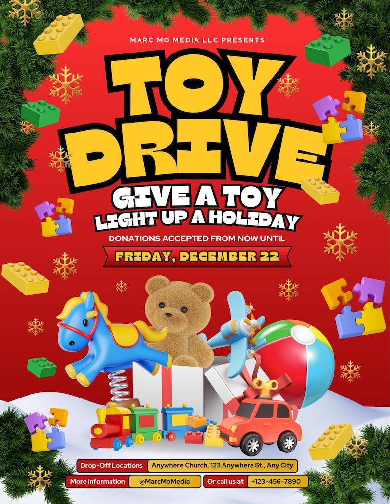 Toy Drive Flyer - Etsy