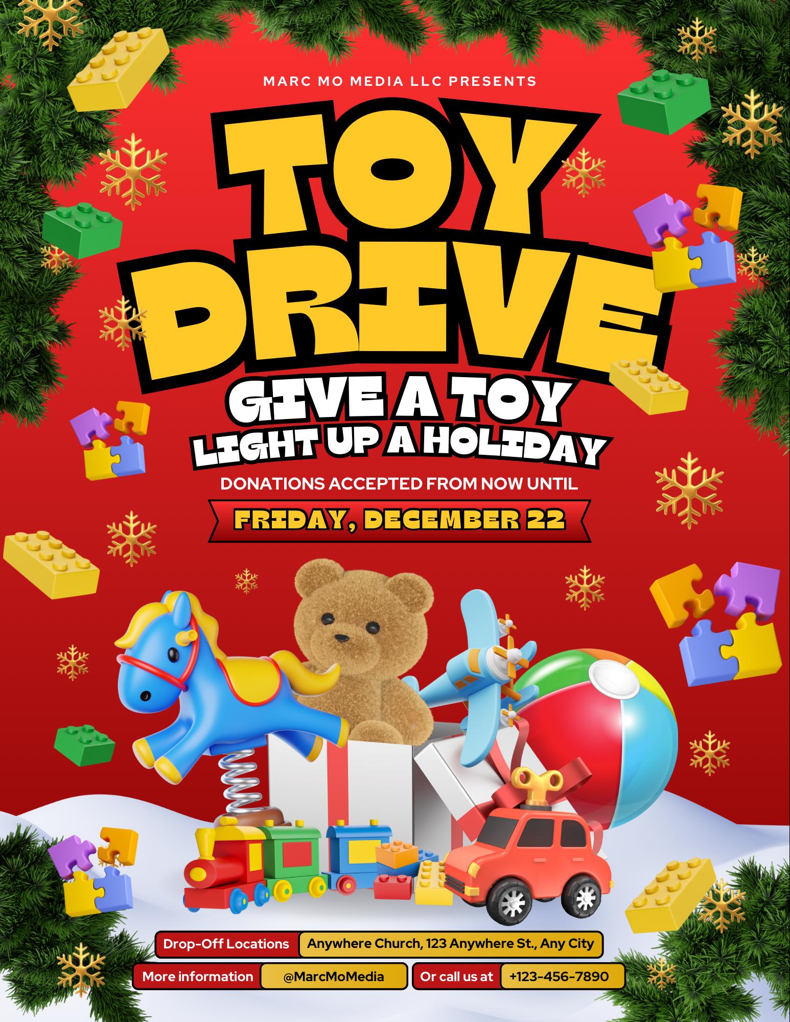 Toy Drive Flyer - Etsy