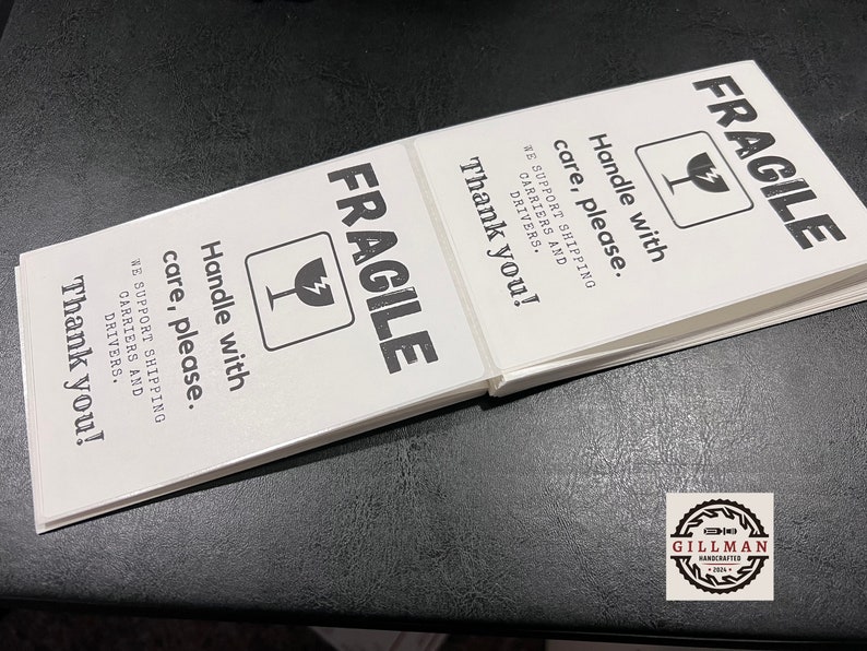 50 Fragile Shipping Label Sticker, Fragile Thermal Stickers, Handle ...